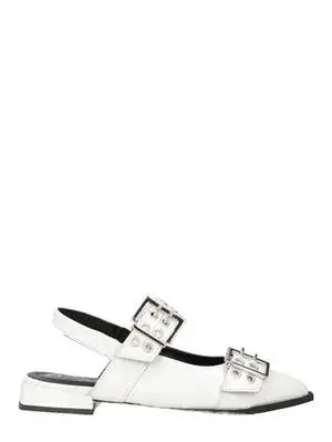 DIVINE FOLLIE Slingback Ballet Flats - White
