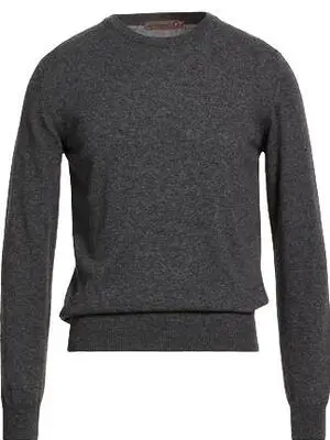 MESSAGERIE Long Sleeve Crewneck Knit Sweater - Grey