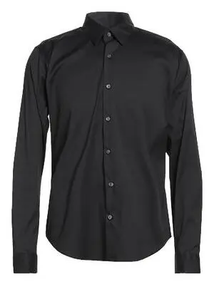Theory Man Shirt White Size L Cotton, Nylon, Elastane Black