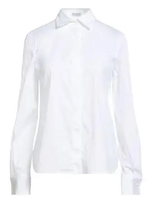 Brunello Cucinelli Cotton Blend Poplin Shirt - White