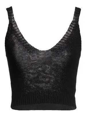 DANIELE FIESOLI Knitted Crop Top - Black