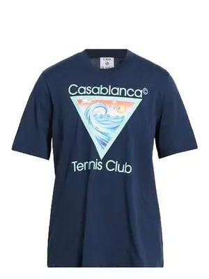 Casablanca T-shirt Size Organic Cotton - Navy