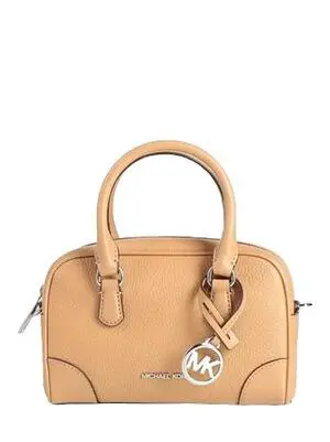 Michael Kors Leather Bowler Bag - Beige