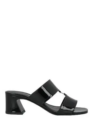 FERRAGAMO Tot 55 Calfskin Sandals - Black