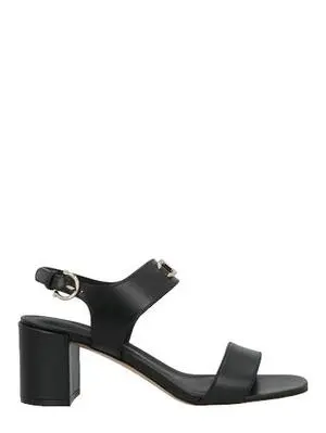 FERRAGAMO Cayla 55 Calfskin Slingback Sandals - Black