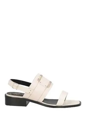 ROGER VIVIER Leather Sandals With Appliqués - Off White