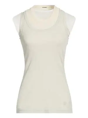 JIL SANDER Light Cotton Tank Top - Grey