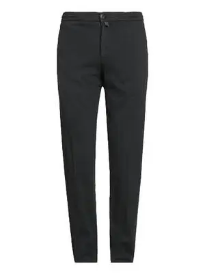 Kiton Tapered Cotton-blend Trousers - Black