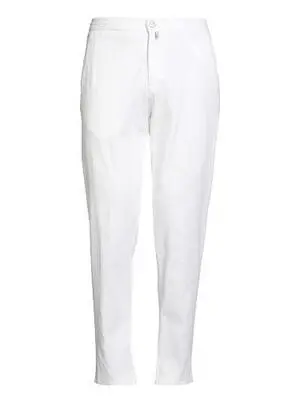 Kiton Tapered Cotton-Blend Trousers White