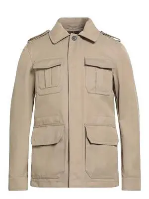 Montedoro Safari Jacket In Polyester, Cotton, And Polyurethane - Beige