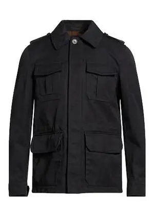 Montedoro Safari Jacket In Polyester, Cotton, And Polyurethane - Black