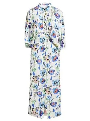 8PM Conscious Maxi Shirt Dress Ecovero Viscose - White