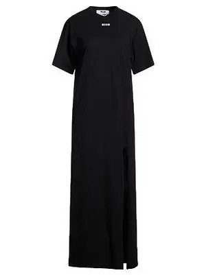 MSGM Cotton Maxi T-shirt Dress - Black