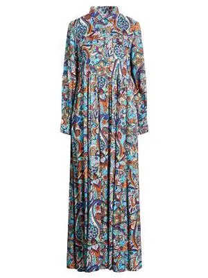 CONNOR & BLAKE Maxi Shirt Dress - Blue