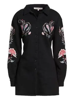 CONNOR & BLAKE Solid Shirt With Embroidery - Black