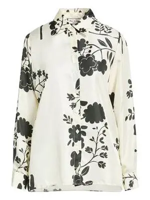 Paul & Joe Floral-print Satin Shirt - White