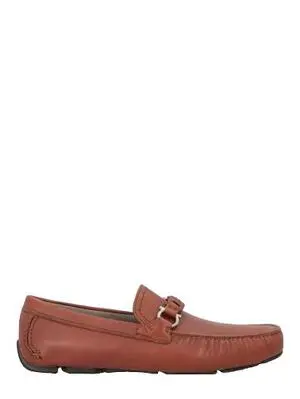 FERRAGAMO Stuart 3 Calfskin Loafers - Brown