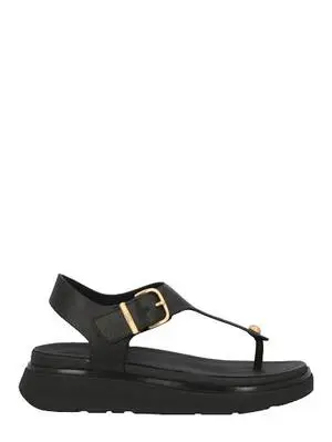 Fitflop Leather Thong Sandals - Black