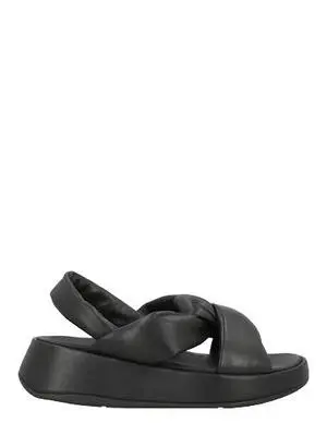 Fitflop Leather Ankle Strap Sandals - Black