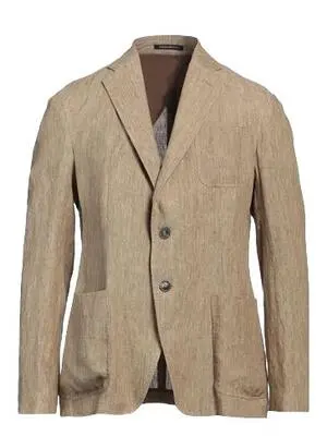 Emporio Armani Single-breasted Woven Blazer - Beige