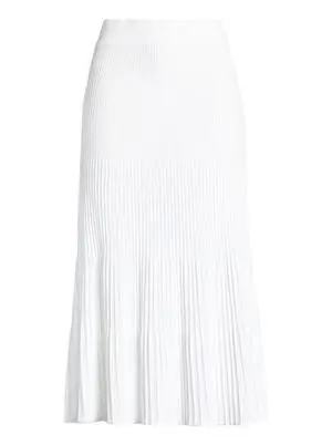 DANIELE FIESOLI Midi Flared Ribbed Cotton Skirt