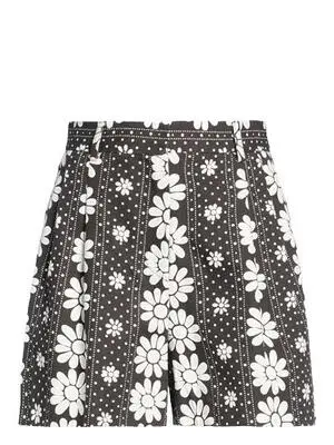 Paul & Joe Floral-print High-waisted Shorts - Black