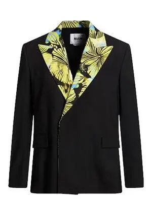MSGM Blazer Size Virgin Wool, Elastane - Black