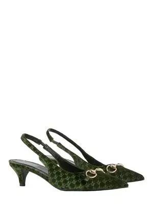 Gucci 45mm Horsebit-detail Pumps - Green