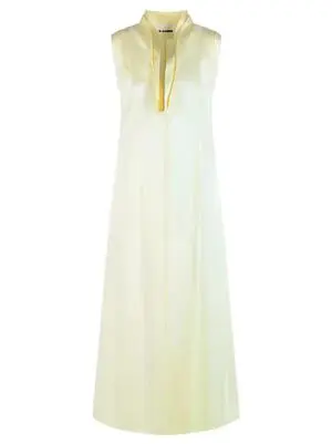 JIL SANDER Deep-neckline A-line Dress - Yellow