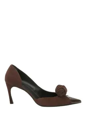 Remain Birger Christensen Knot-detail Suede Pumps - Brown