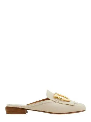FERRAGAMO Maxi Gancini Mule - White