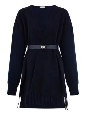 FERRAGAMO Poncho Cardigan - Blue