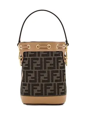 Fendi Mini Mon Tresor Jacquard Bag - Brown