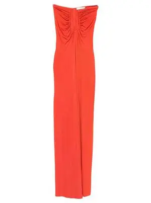 Christopher Esber Arced Palm Maxi Dress - Orange