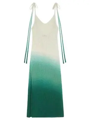 Alanui Wave Bloom Maxi Dress - Green