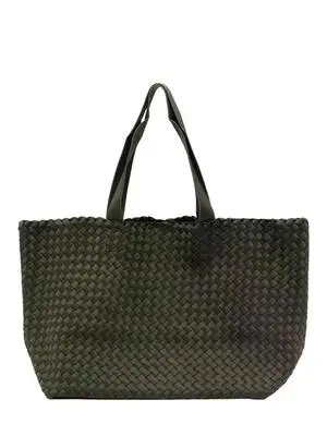 NAGHEDI Large Como Woven Tote Bag - Green