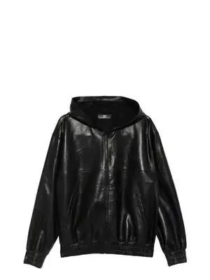 Amiri Leather Zip Jacket - Black