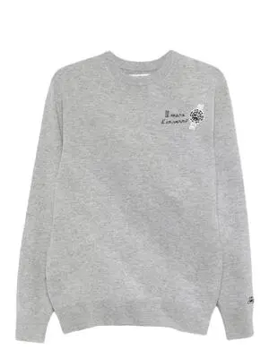 MC2 SAINT BARTH Embroidered Crew-neck Sweater - Grey