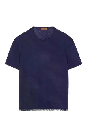 Alanui Linen T-shirt - Blue