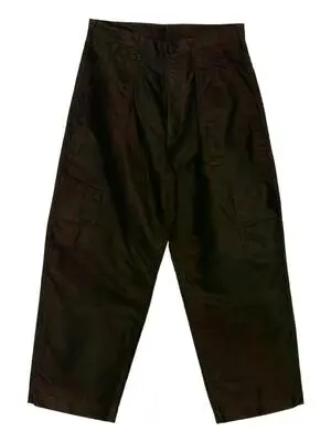 Comme Des Garçons Patch-pocket Tapered Trousers - Brown