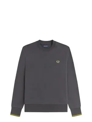Fred Perry Sweatshirt With Logo - Charcoal