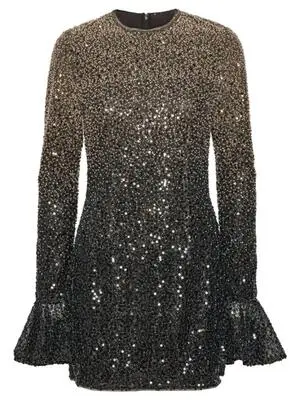 ROTATE BY BIRGER CHRISTENSEN Mini Dress With Sequins - Grey
