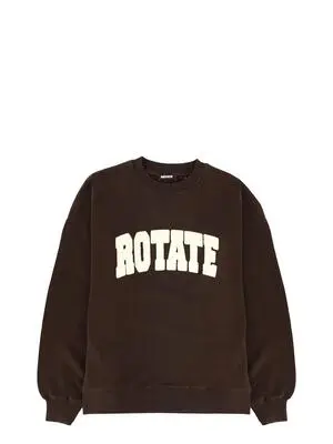 ROTATE BY BIRGER CHRISTENSEN Sweatshirt With Logo - Brown