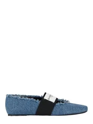 Givenchy Sliced Square Denim Ballerinas - Denim Blue