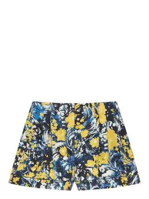 Givenchy Floral Print Viscose Shorts - Blue/yellow