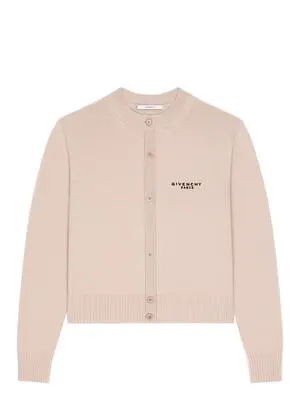 Givenchy Wool And Cashmere Cropped Cardigan - Powder