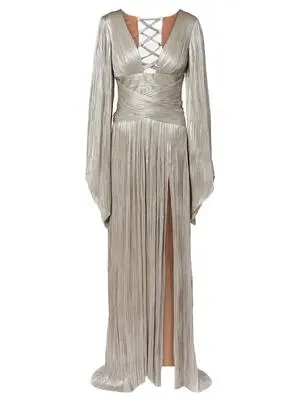 MARIA LUCIA HOHAN Alana Pleated Gown - Silver