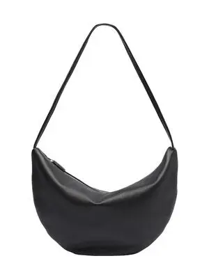 THE ROW Izzy Leather Shoulder Bag - Black