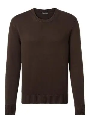 TOM FORD Cotton And Silk Sweater - Brown