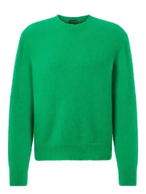 TOM FORD Alpaca-blend Crewneck Sweater - Green
